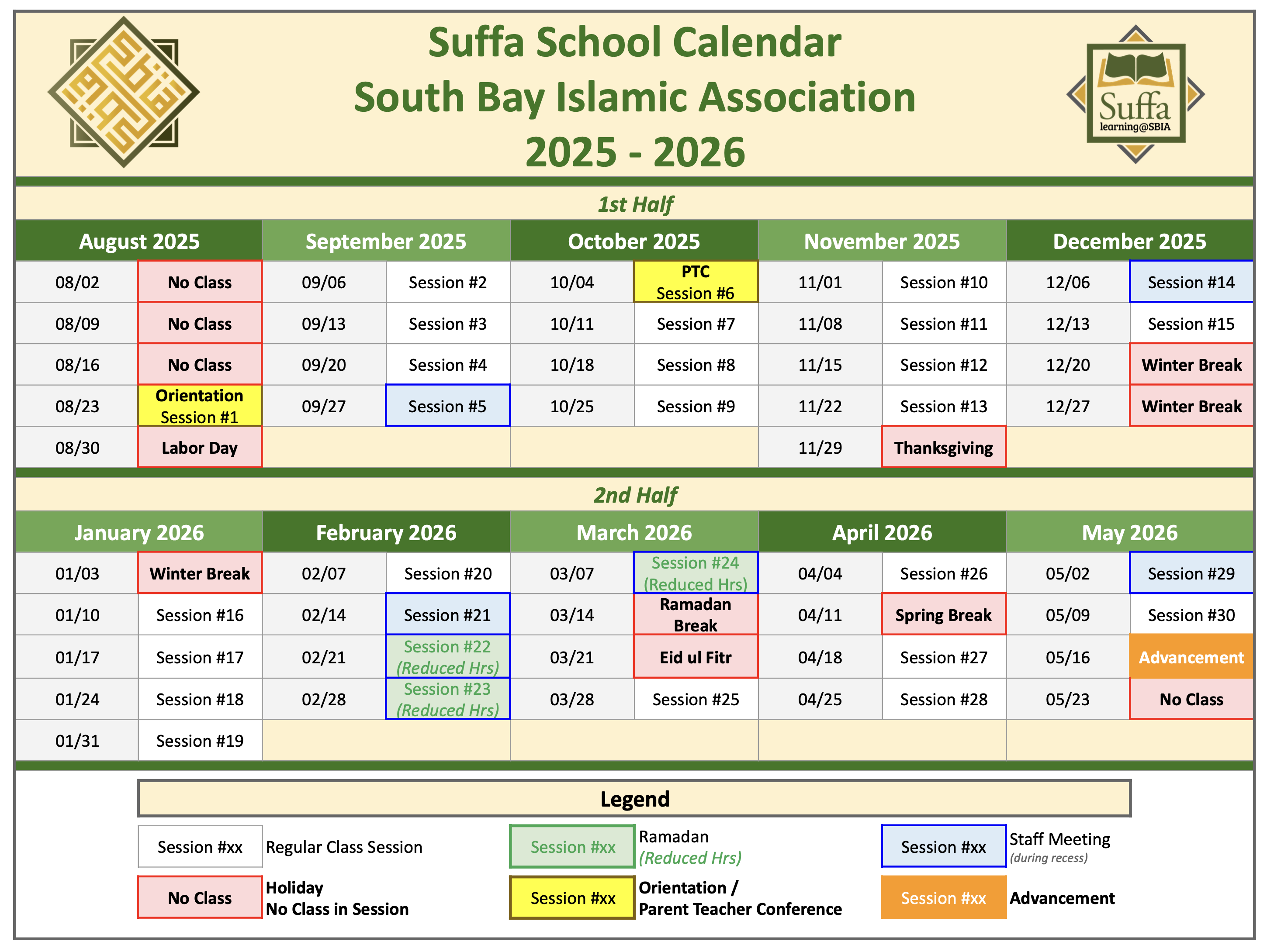 South Bay Islamic Association » Suffa Islamic School